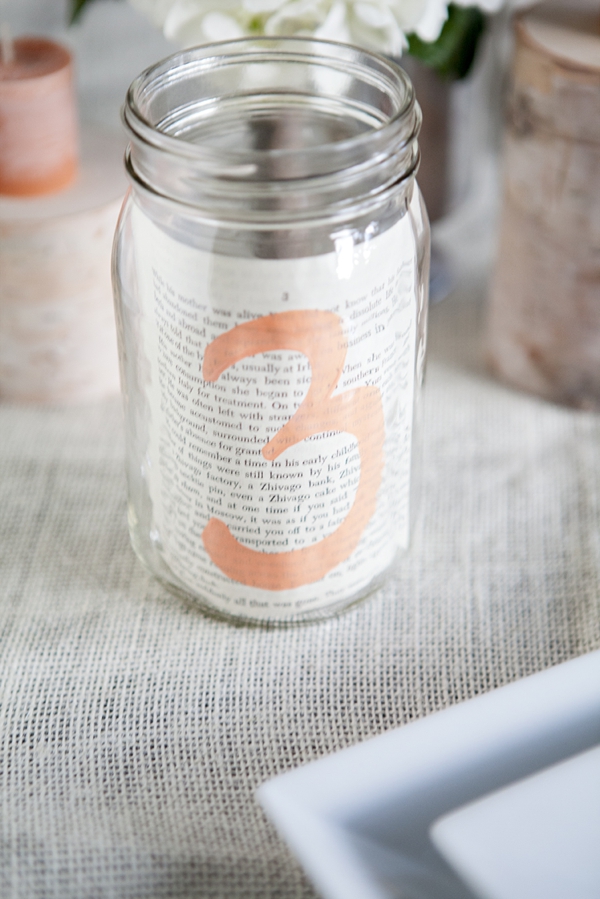 How to make mason jar table numbers for your wedding!