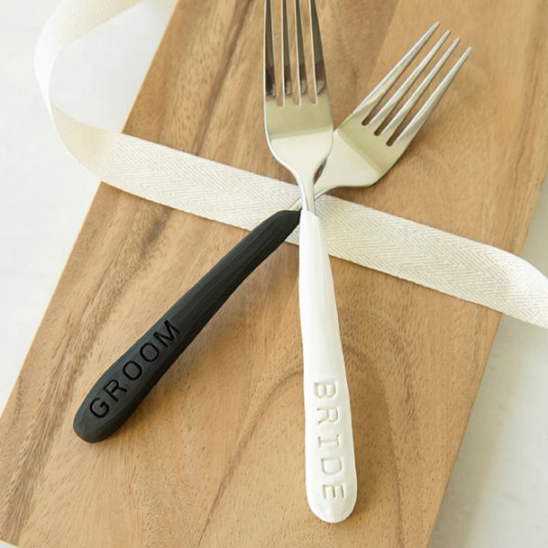 You HAVE To See These DIY Clay Wedding Cake Forks!