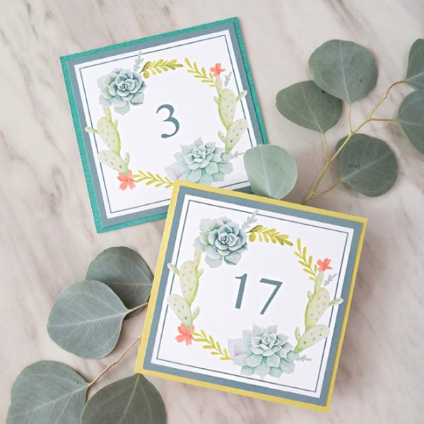 Simple DIY - Printable Table Numbers #6 - Something Turquoise