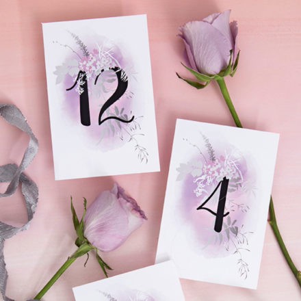 These FREE Printable Lavender Floral Table Numbers Are Gorgeous!