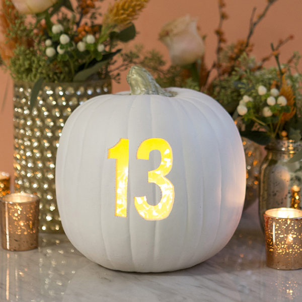 These DIY Faux Pumpkin Table Numbers Are Such A Great Idea!