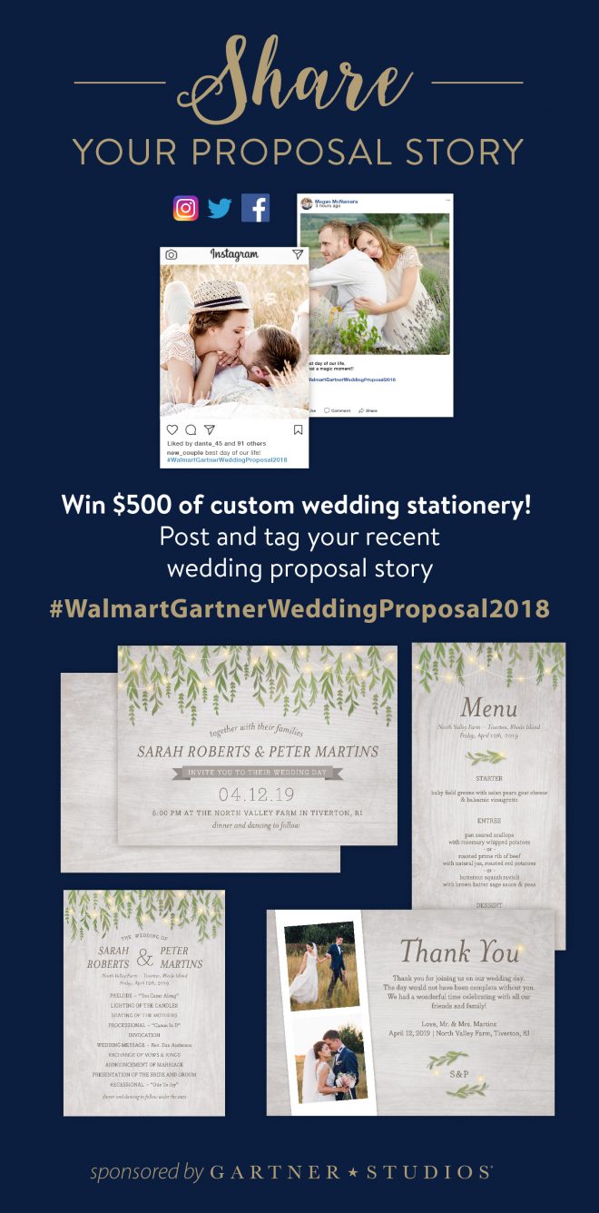 Share Your Proposal Story With WalMart + Gartner Studios!