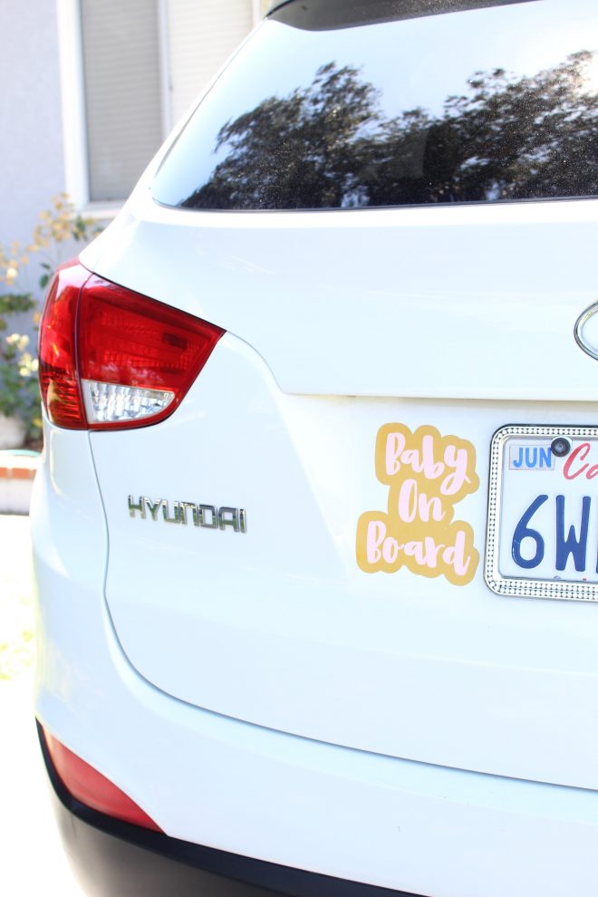 DIY "Baby on Board" Car Magnet - Something Turquoise
