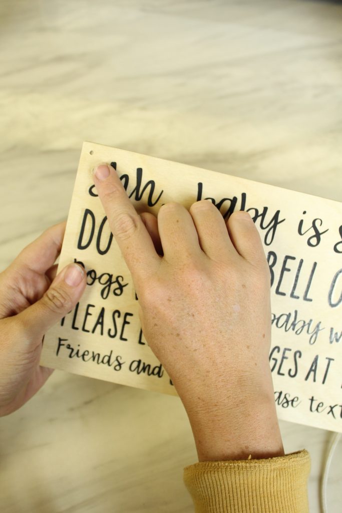 DIY Sleeping Baby Sign - Something Turquoise